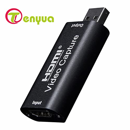 TenYua Mini Video Capture Card USB 3.0 HDMI Video Grabber Record Box for PS4 Game DVD Camcorder HD Camera Recording Live Streaming
