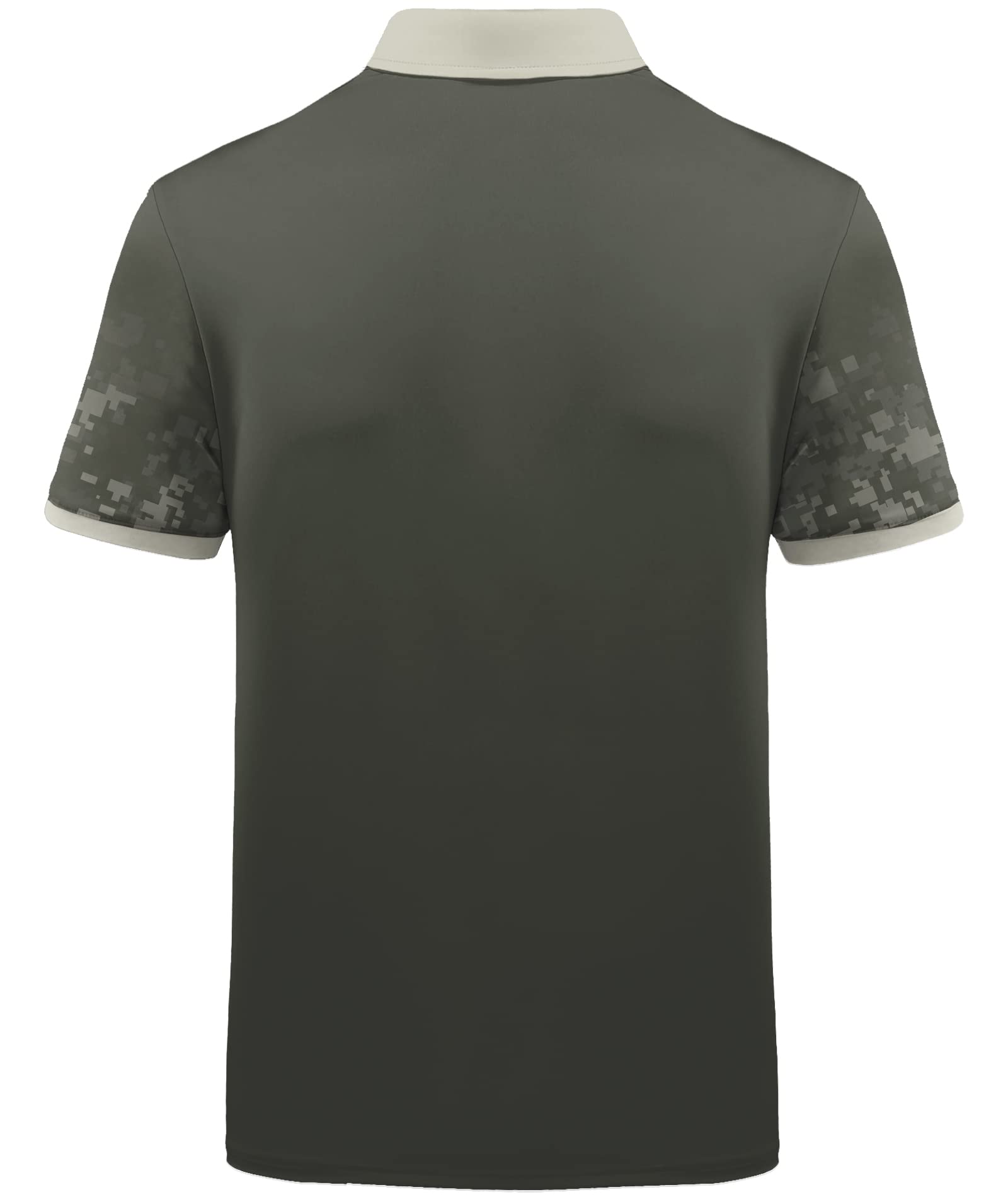 ZITY Tactical Shirts for Men Military Golf Shirts Short Sleeve with Collars Army T-Shirt（1828-Coffee Eagle,L）