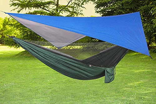Sutekus Camping Tarp Rain Fly Tarp Waterproof Tent Tarp Lightweight Ripstop Fabric 12FT Extra Large Tarp (Khaki)
