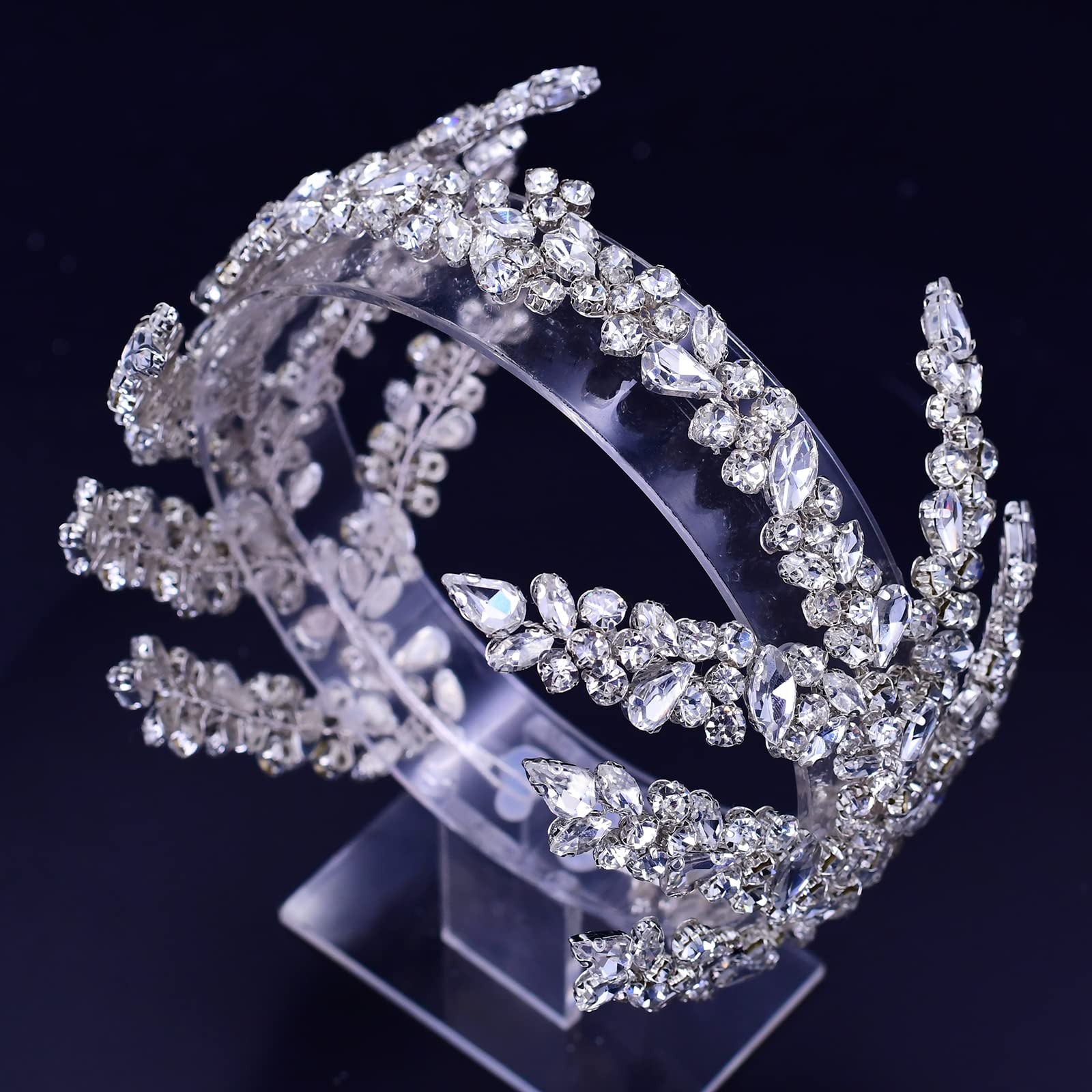 ULAPAN Wedding Headbands Bridal Headpieces Rhinestone Accessories Bride Bridesmaid Women Handmade