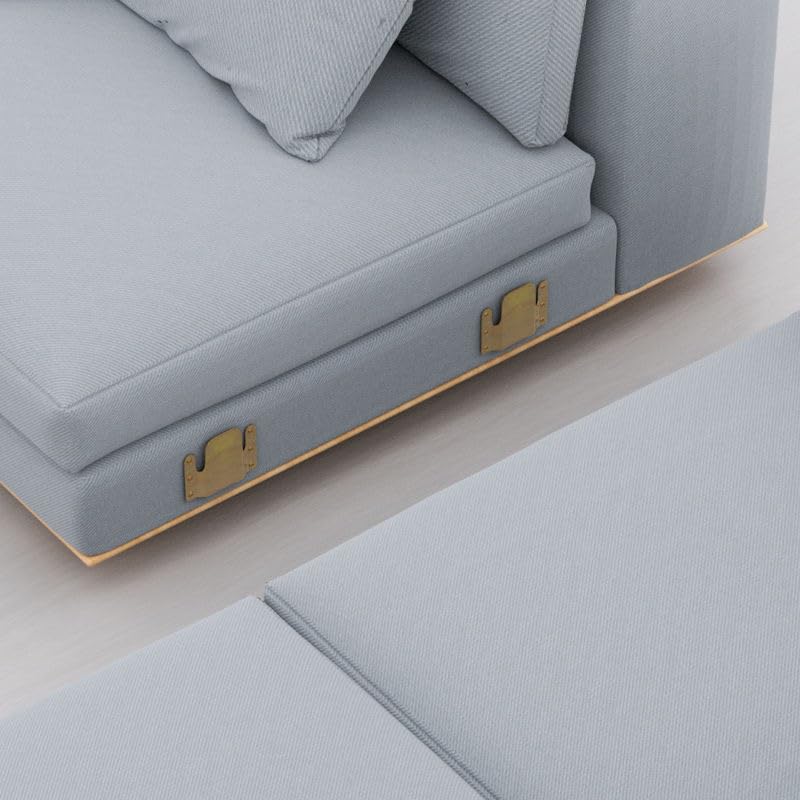 Ptazucv 10 Universal Segmented Sofa Interlocking Metal Sofa connectors, Furniture Segmented connectors, Segmented Sofa Clips, Sofa Replacement Parts, Sofa Connector Brackets with 60 Screws