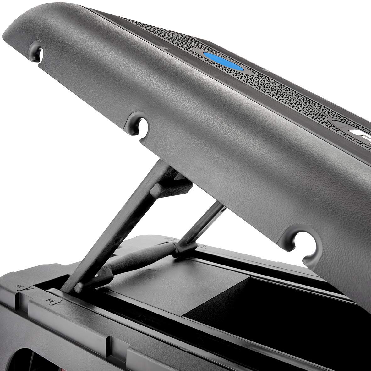 Reebok Professional 47-Inch Long Multi-Purpose Aerobic, Cardio, and Strength Challenging Home Fitness Deck Bench, Black