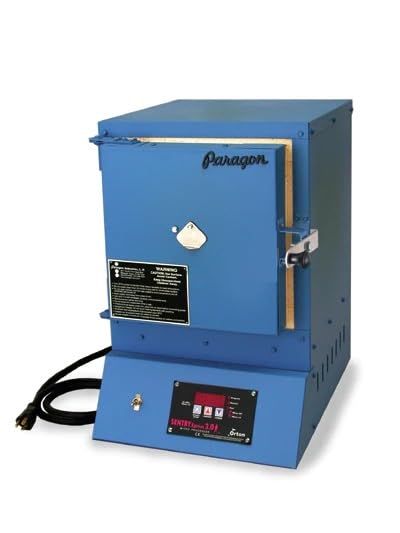 Paragon Xpress E10A Fire Brick Kiln with Sentry 3 Key Control Board Width 8 1/2" x Depth 9" x Height 8 3/4" 120v 15amp 2000 F