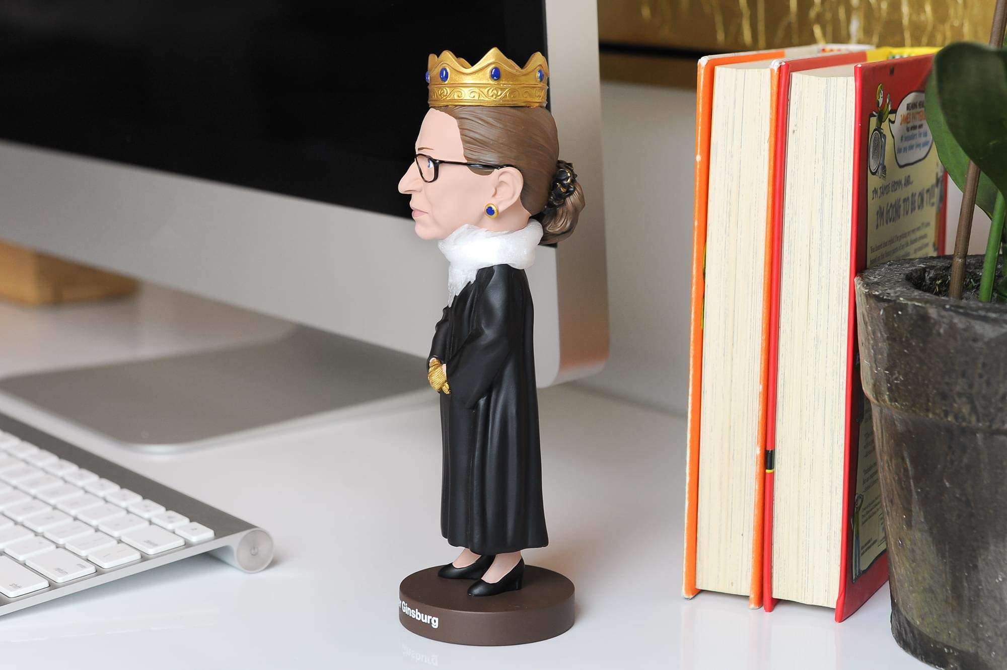 Royal Bobbles Ruth Bader Ginsburg (Notorious RBG) Bobblehead, Premium Polyresin Lifelike Figure, Unique Serial Number, Exquisite Detail
