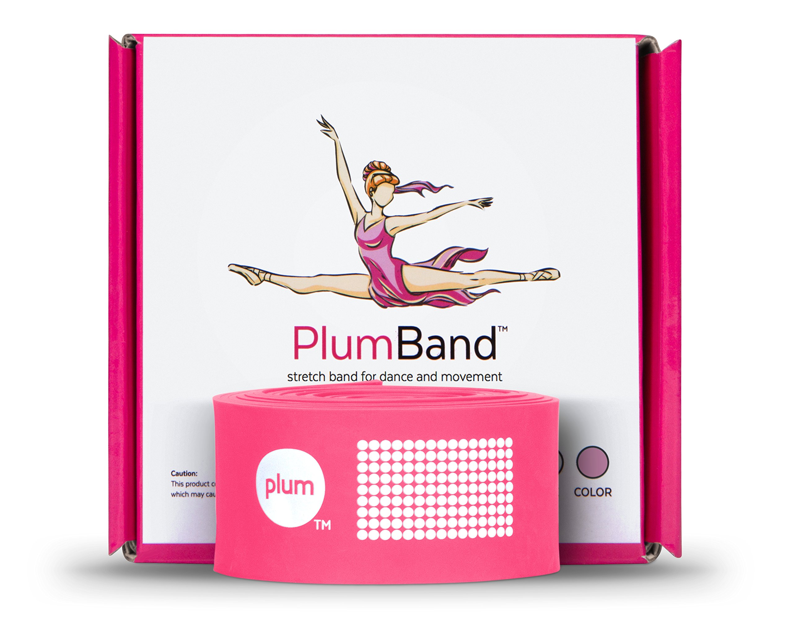 PlumBand The Stretch Band for Dance and Ballet – Colors and Sizes for Kids & Adults – Improve Your Splits, Strength, and Flexibility with Stretching (Rose Pink, Small)