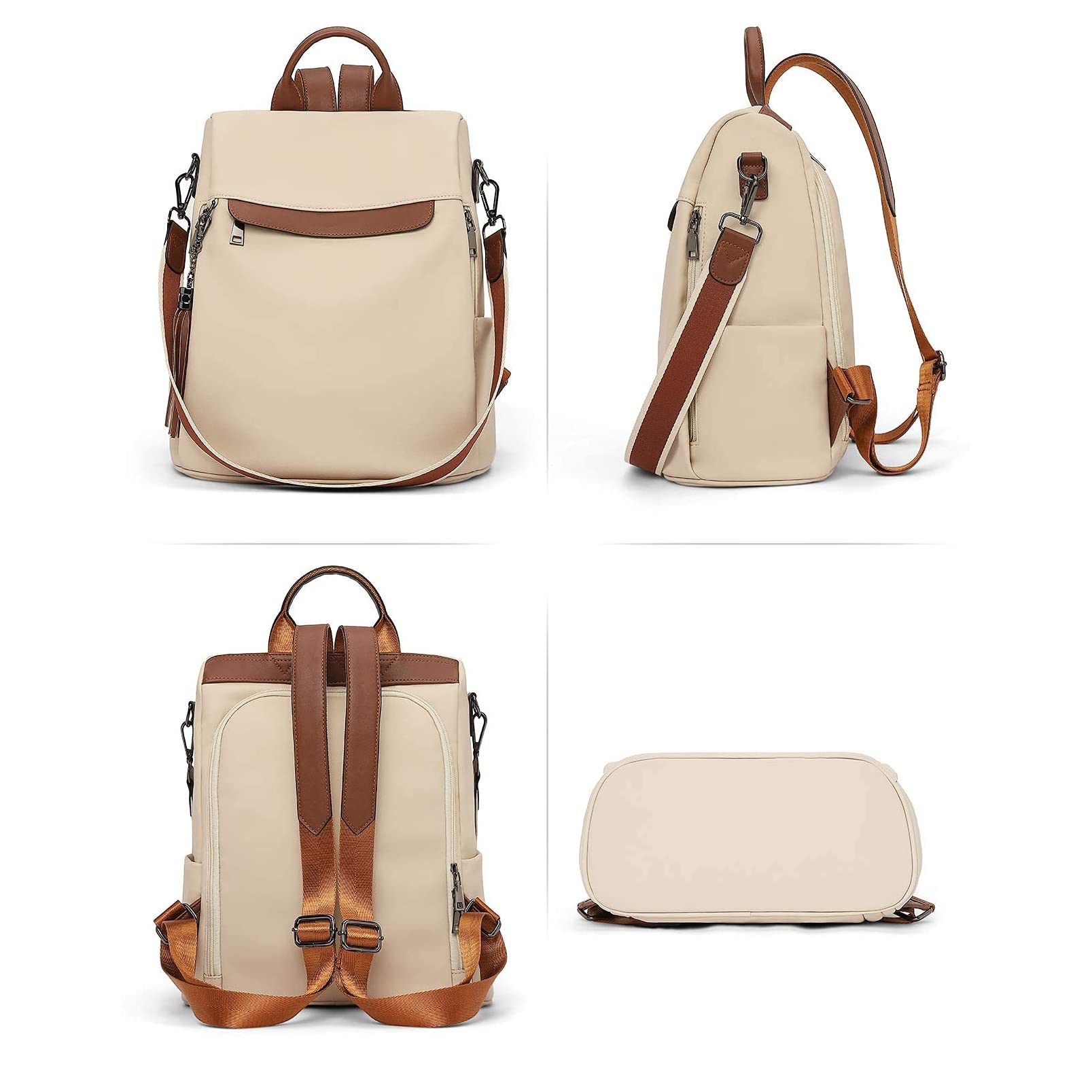 Telena Travel Backpack Purse for Women, Convertible Backpack Purse for Women, Ladies Shoulder Backpack Bags