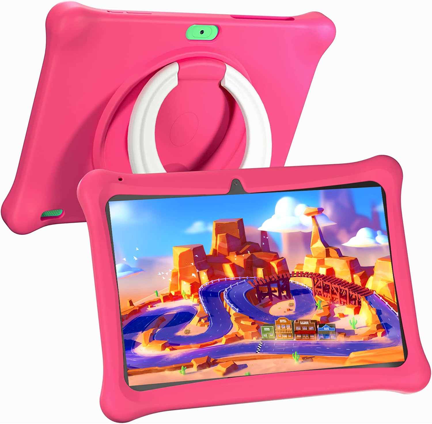 SGIN 2GB RAM 32GB ROM Kids Tablets, Android 12 Tablet for Kids, 10 Inch Kids Tablet with Case, with Dual Camera, WiFi, Parental Control APP, Educational Games,iWawa Pre Installed,Pink