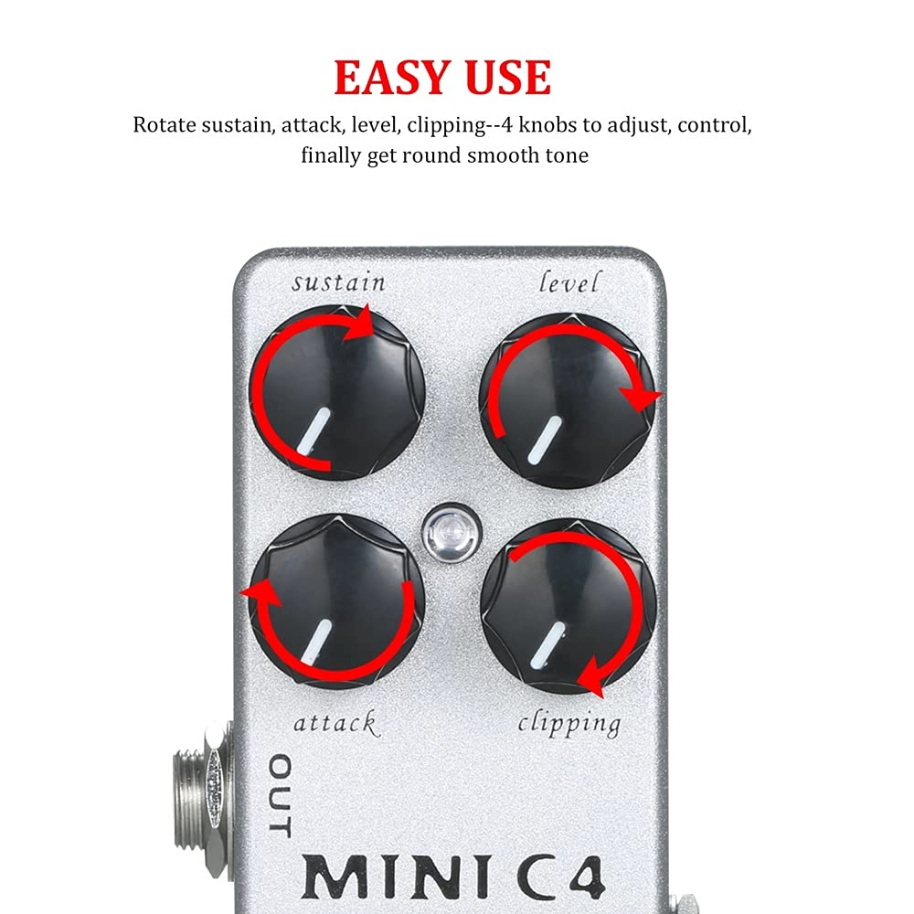 ZYZMH Compressor Guitar Effect Pedal with True Bypass for Electric Guitar Bass Effect Pedal Parts & Accessories