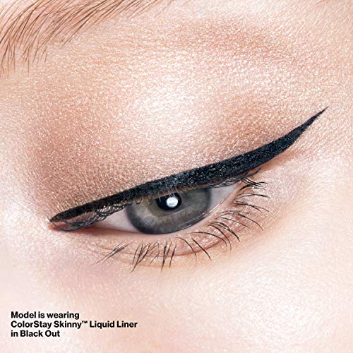 Revlon Skinny Liquid Eyeliner, ColorStay Eye Makeup, Waterproof, Smudge-proof, Longwearing with Ultra-Fine Tip, Black Out, 0.08 oz