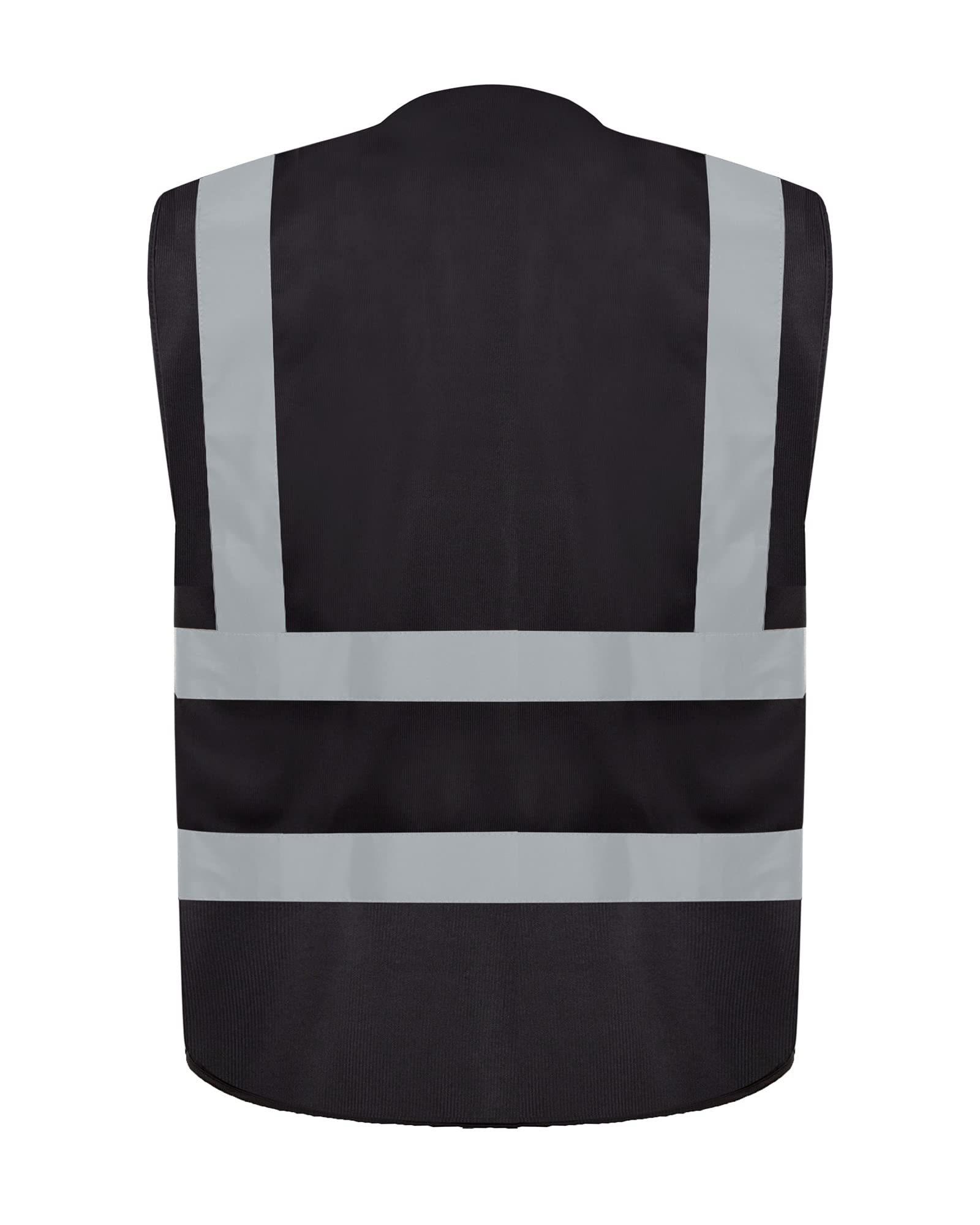 VICRR High Visibility Safety Vest with Reflective Strips Pockets, Work Vest for Men & Women