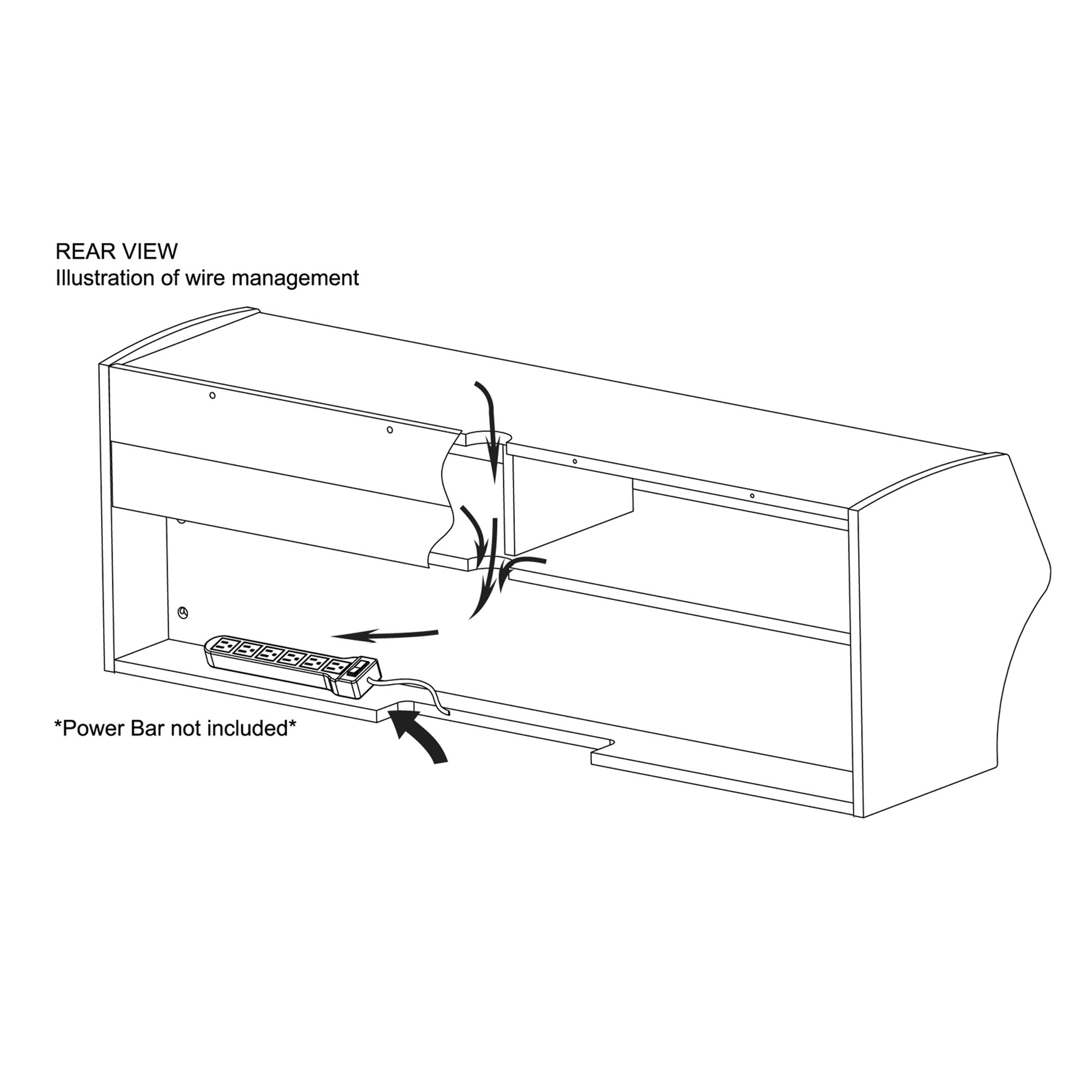 Prepac Altus Wall Mounted Media Console, White
