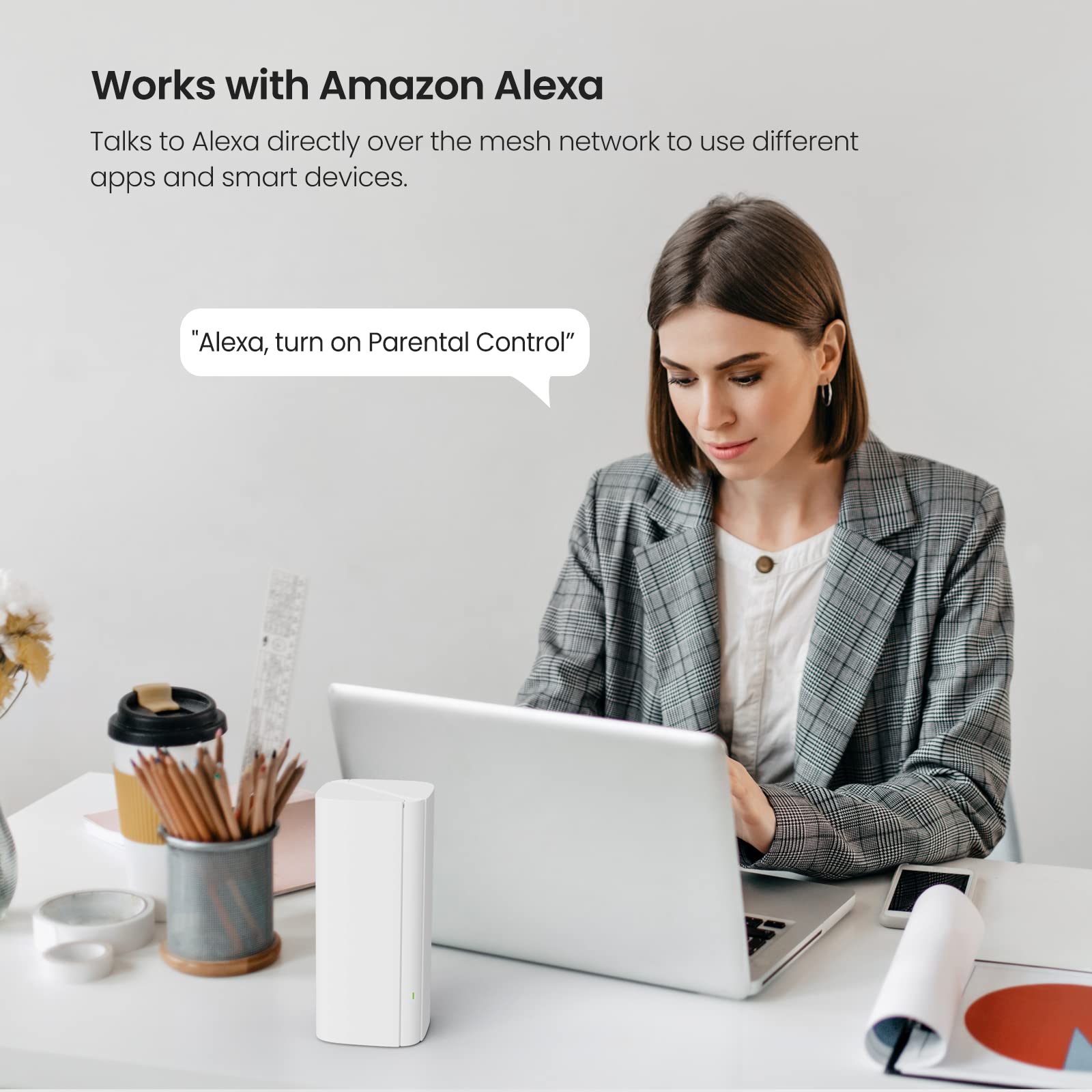 Tenda AX1800 Mesh WiFi 6 System Nova MX6-6000 Sq.Ft WiFi Coverage - Whole Home WiFi Mesh System - 1.5 GHz Quad-Core CPU - Dual-Band Mesh Network for 160+ Devices - 3 Gigabit Ports per Unit - 3-Pack