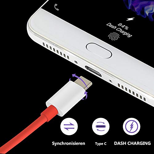 OnePlus 6 Dash Charger OnePlus 5T/5 Dash ChargerDash Power Adapter [5V 4A] + OnePlus Dash Charging Cable 1M / 3.3FT USB C Fast Charging Data Cable for OnePlus 6T 6 5T 5 3T 3