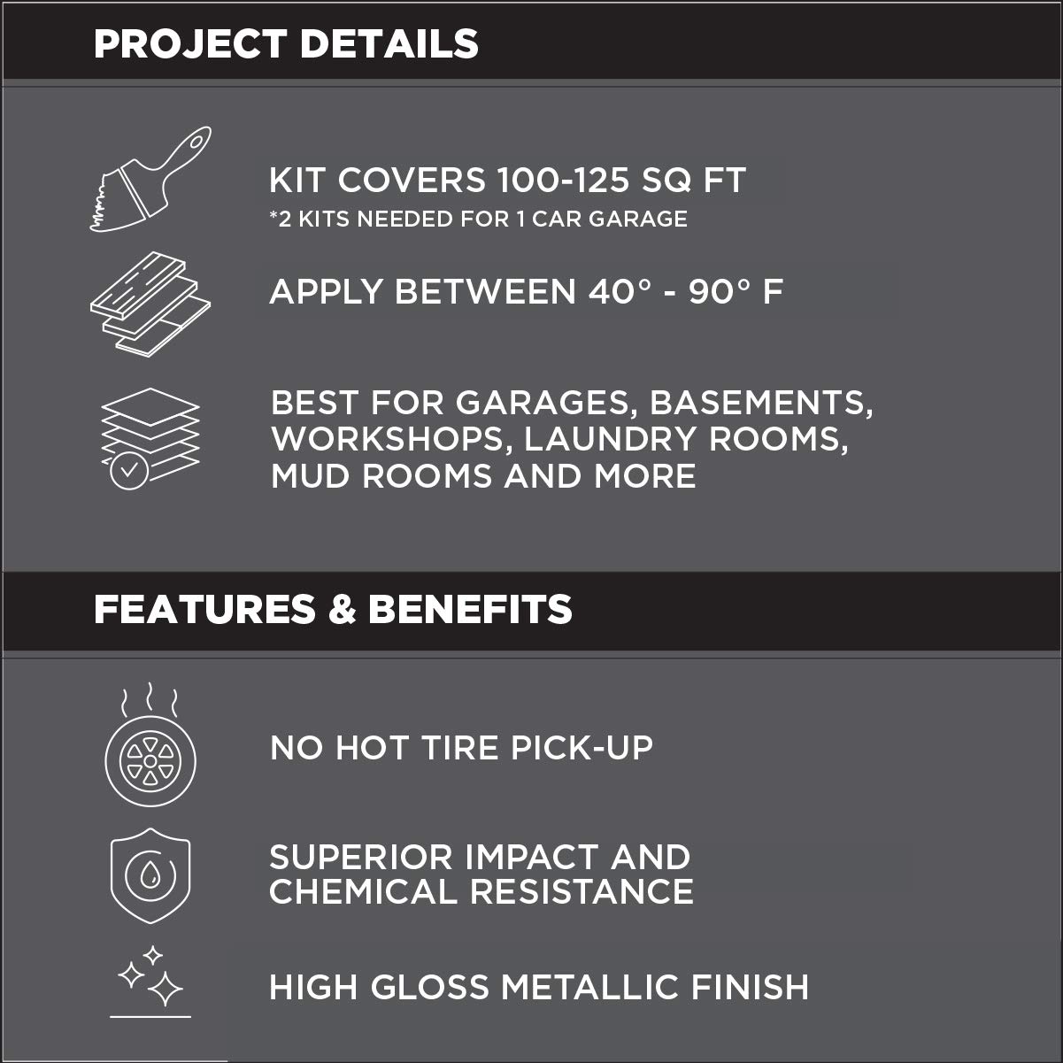 Rust-Oleum 286894 Rocksolid Metallic Garage Floor Coating, 2.18 Quarts (Pack of 1), Copper Pot, 70 Fl. Oz