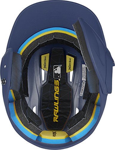 Rawlings MACHEXTR-N7-JR 2019 Mach Baseball Batting Helmet, Matte Navy