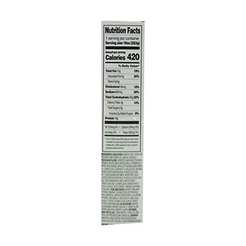 Saffron Road Chicken Enchiladas Poblano with Black Beans and Rice Frozen Dinner, 10oz - Antibiotic Free, Gluten Free, Halal