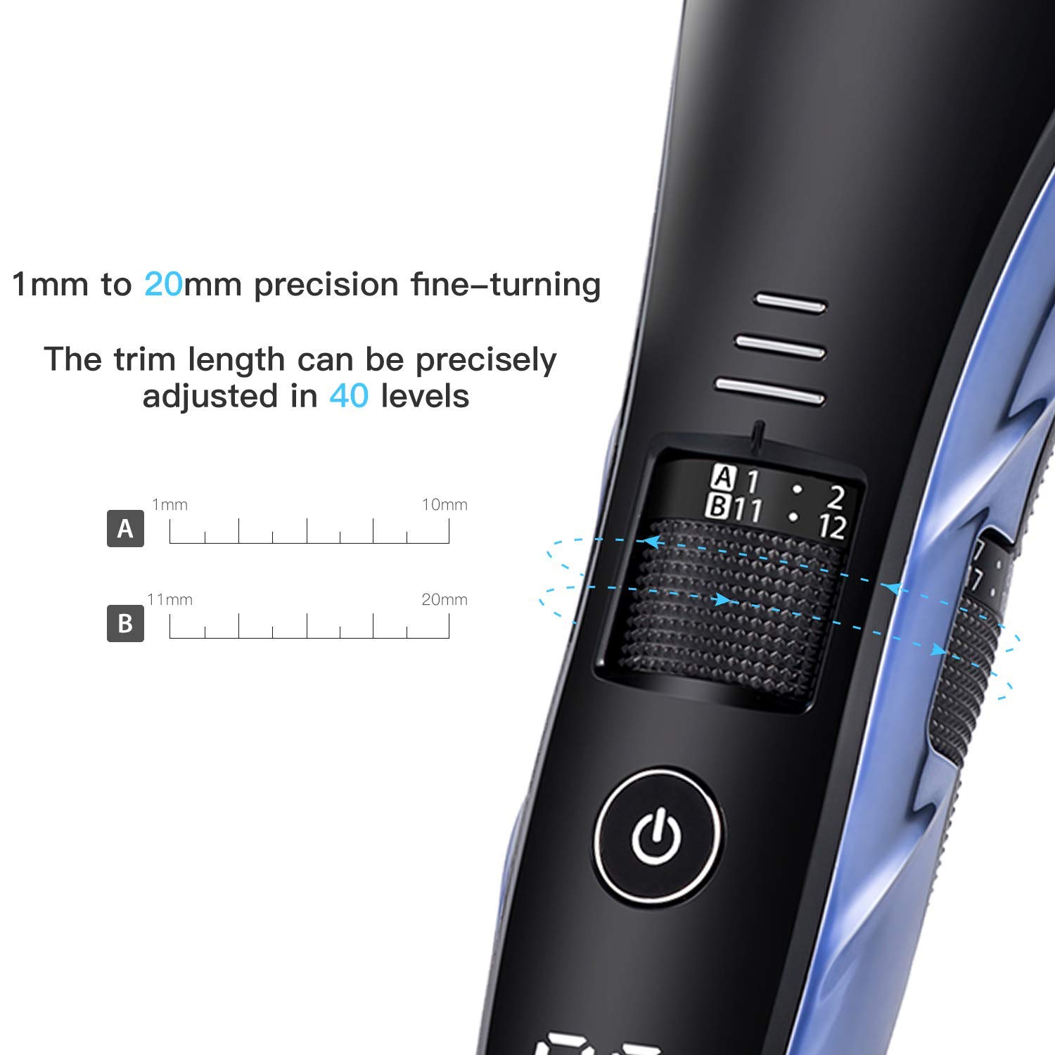 Roziapro Beard Trimmer for Men Cordless Hair Clipper Mustache Trimmer USB Rechargeable Home Hair Cutting Kit Precisely Fast Charging Low Noise