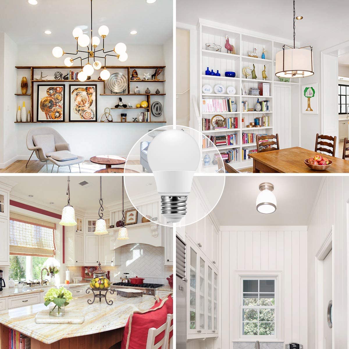 Tonitre LED Refrigerator Light Bulb 40 Watt Equivalent, 5W A15 Fridge Waterproof Bulbs 120V, Daylight White 5000K E26 Base Appliance Bulb Freezer Ceiling Home Lamp, 500LM, IP54, Non-dimmable, 2 Pack