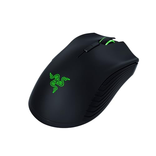 Razer Mamba Wireless Gaming Mouse: 16,000 DPI Optical Sensor - Chroma RGB Lighting - 7 Programmable Buttons - Mechanical Switches - Up to 50 Hr Battery Life