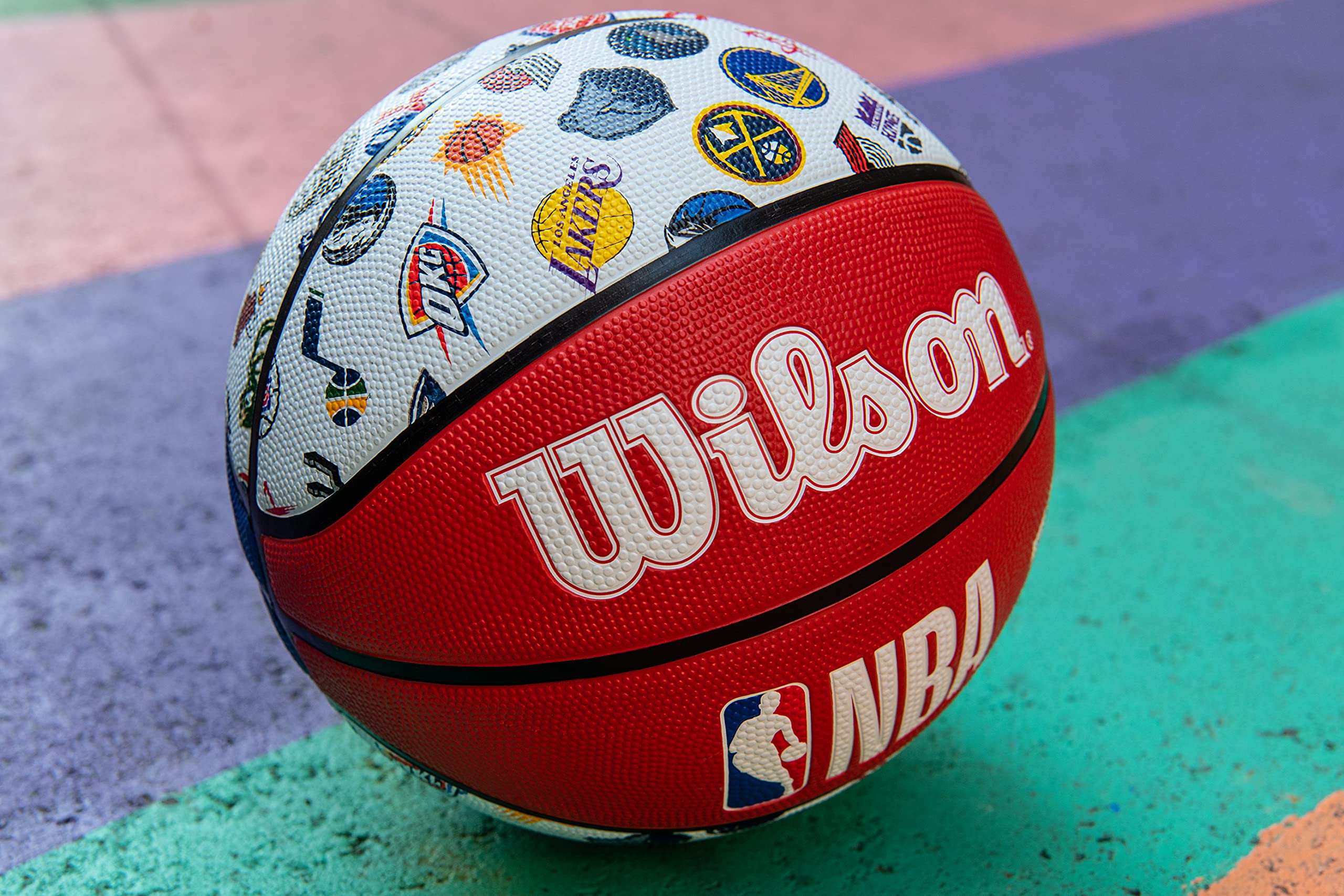 WILSON NBA All Team Basketball - Size 7-29.5", Red, White & Blue