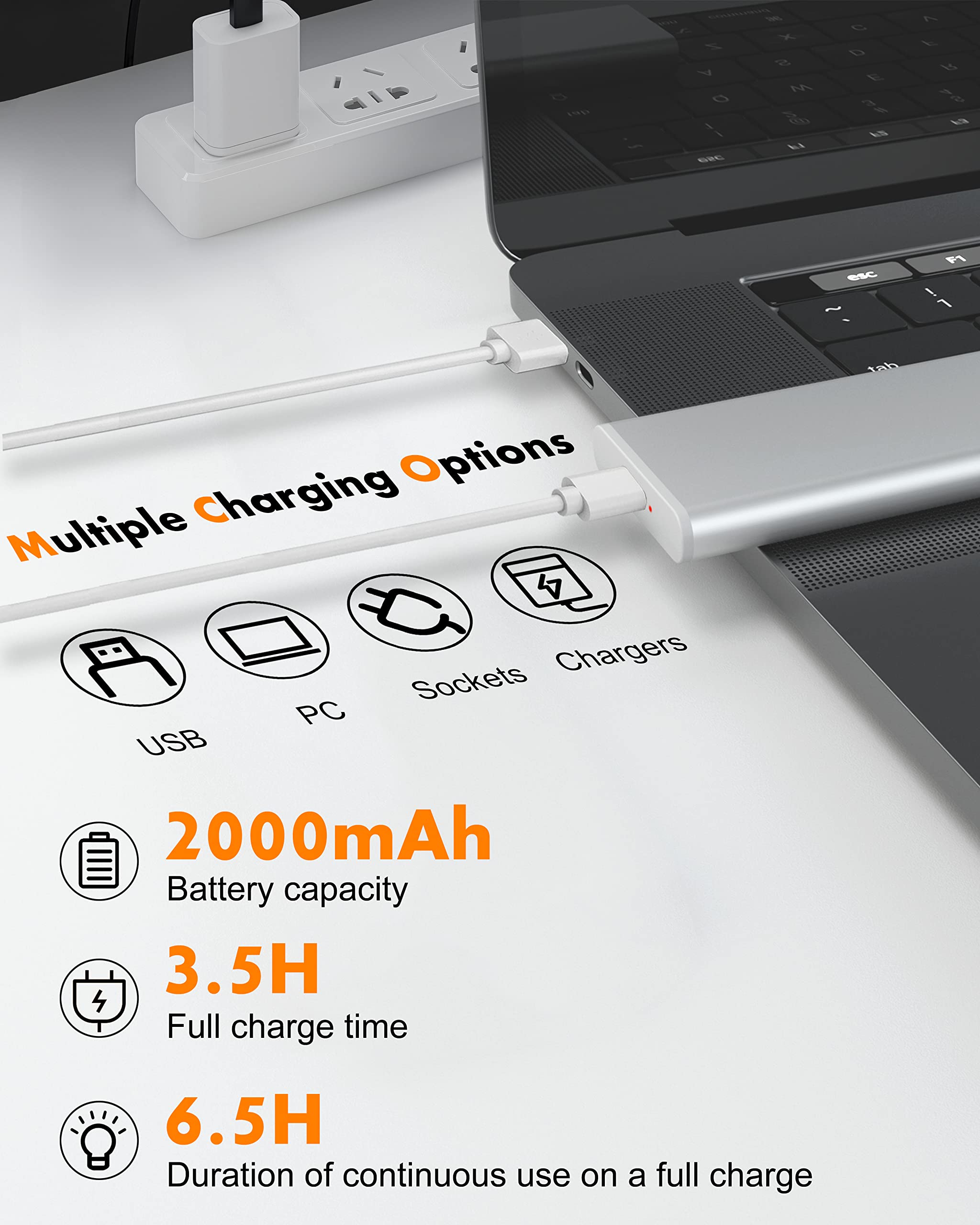 VIEYKEA Wireless Motion Sensor Under Cabinet Lighting with 3 Rechargeable Detachable Batteries, Kitchen Counter Light with Adjustable Color Temperature Dimmable Brightness for Closet(2 Pcs,13 in)