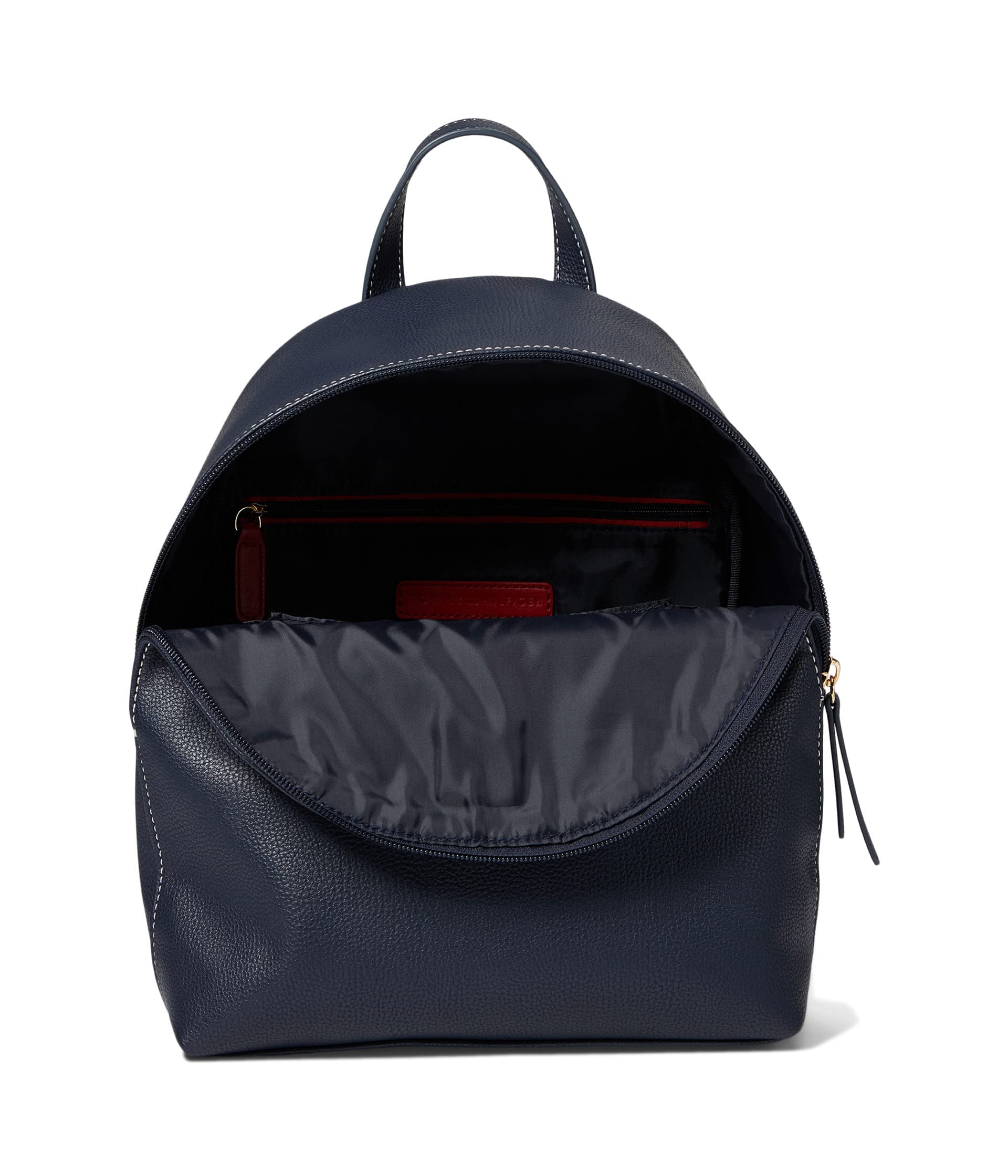 Tommy Hilfiger Adrienne II Small Dome Backpack Pebble PVC Tommy Navy One Size