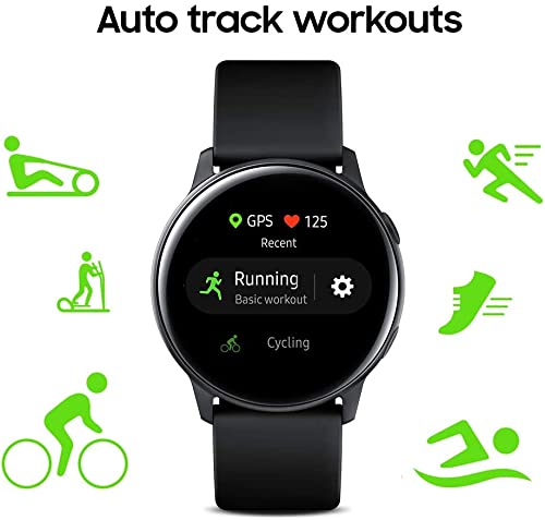 SAMSUNG Galaxy Watch Active (40MM, GPS, Bluetooth ) Smart Watch with Fitness Tracking, and Sleep Analysis - Black (US Version)