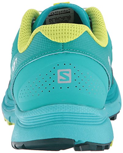 Salomon Women's Sense Marin W Trail Runner, Deep Peacock Blue/Ceramic/Lime Punch, 9.5 M US