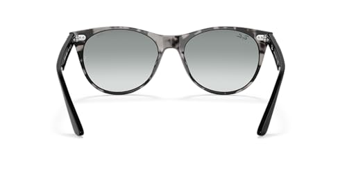 Ray-Ban Rb2185 Wayfarer II Evolve Polarized Round Sunglasses, Grey Havana/Photochromic Azure Gradient Blue, 52 mm