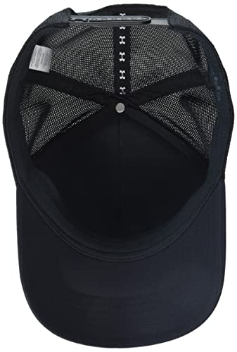 Under Armour Men's Freedom Trucker Hat , (001) Black / Black / Steel, One Size Fits All