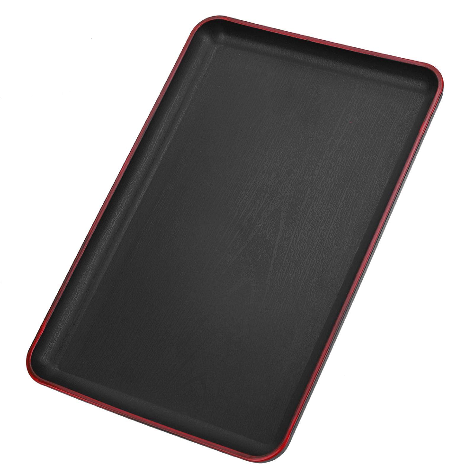 Weojeviy Plastic Tray, Japanese-Style Rectangular Plastic Tray, Food Tray, Multifunctional Rectangular Restaurant Service T Set Party Coffee Table Kitchen Home and Hotel(30 * 20cm)