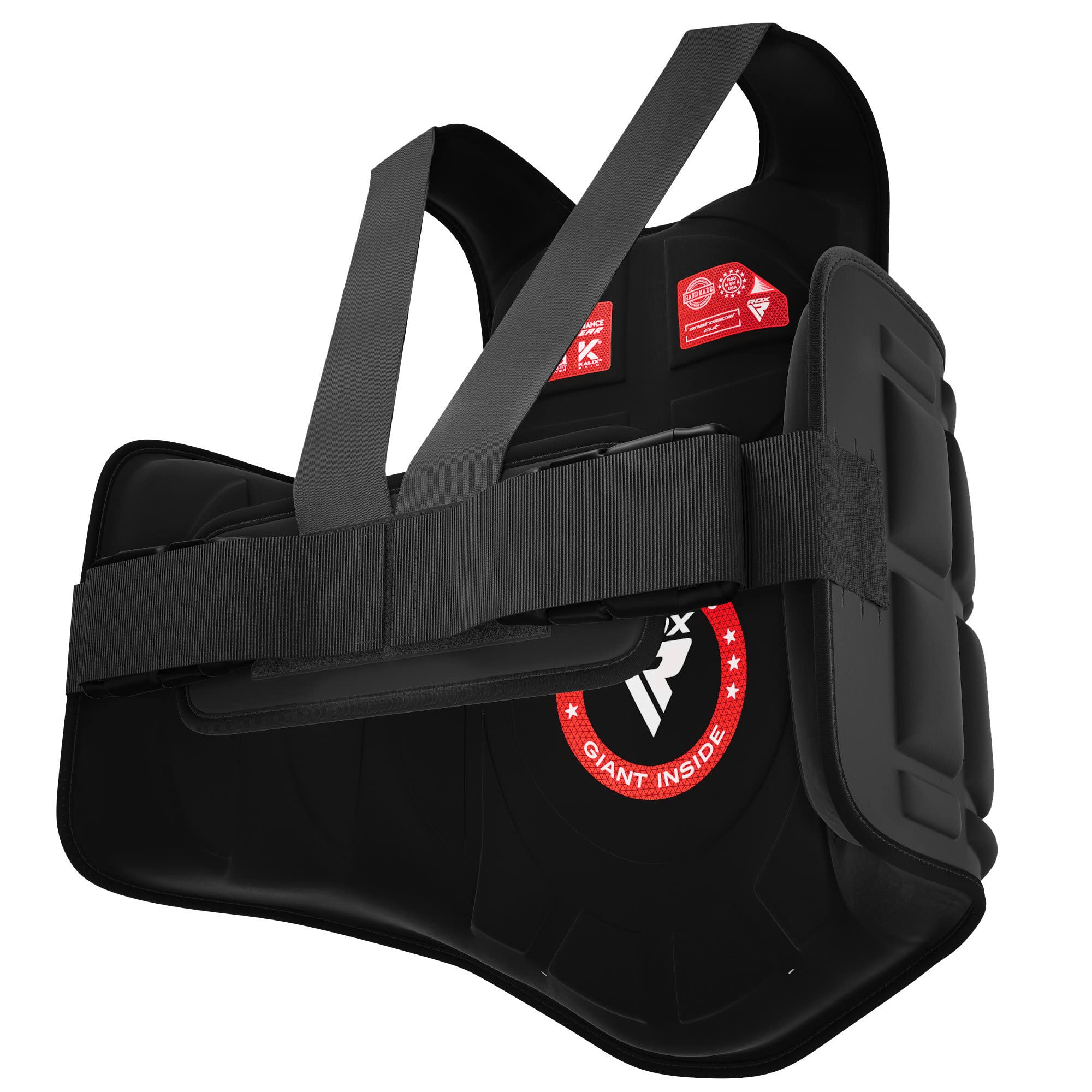 RDX Boxing Body Protector, MMA Kickboxing Muay Thai Chest Guard, SATRA Approved, Sparring Training Heavy Punching, Adjustable Strike Shield, Martial Arts Upper Body Ribs Protection Pad, Taekwondo Vest