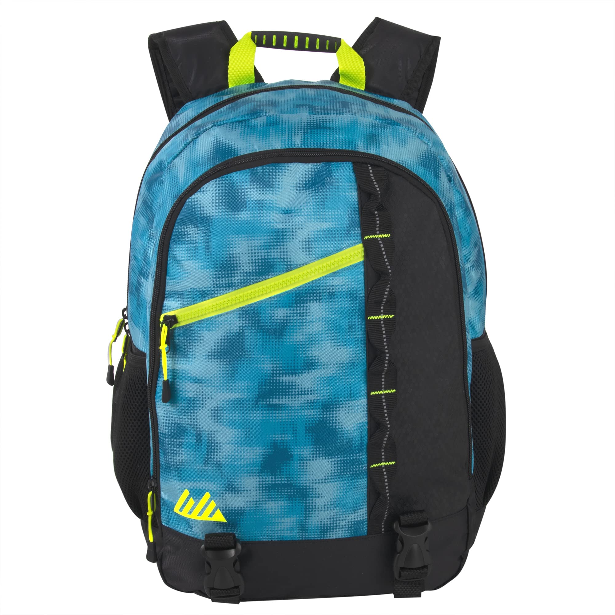 Summit Ridge 24 Pack Wholesale Two Compartment Backpacks Bulk for Adults, Homeless, Commuting, Travel, Sports (Bungee Tricolor Pack)