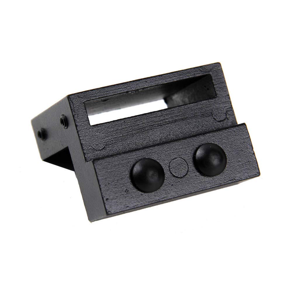 PeggyHD Barn Door Stopper for Track Sliding Door Hardware Flat Rail Roller Stop Limit Device Black 2pcs Set
