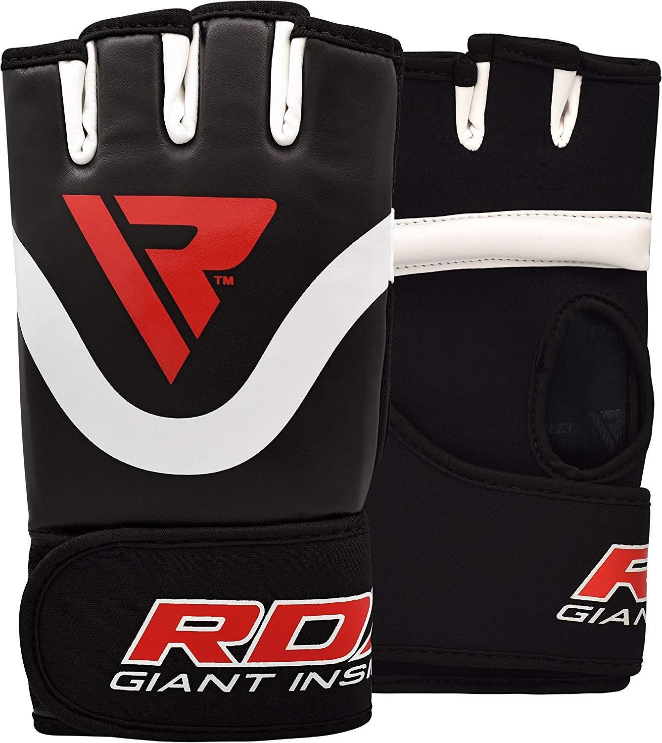RDX Boxing Hand Wraps Inner Gloves for Punching – Maya Hide Leather Fist Protector Under Mitts - Great for MMA, Muay Thai, Martial Arts, Heavy Bag, Kickboxing, Multi-Purpose Training & Combat Sports