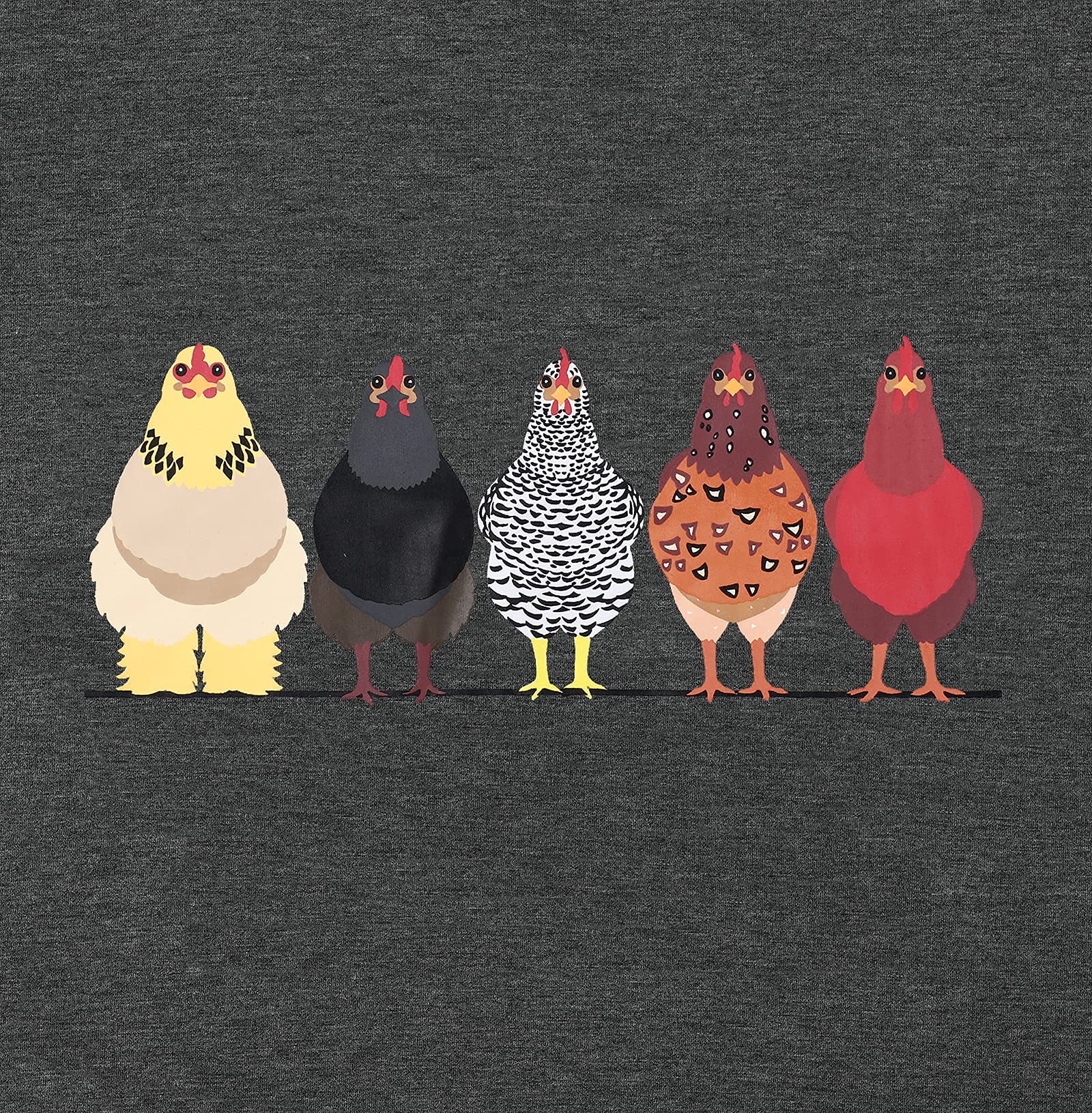 VILOVE Cute Sweatshirts for Women Chicken Graphic Long Sleeve Crew Neck Pullover Casual Fall Tops Shirts Green