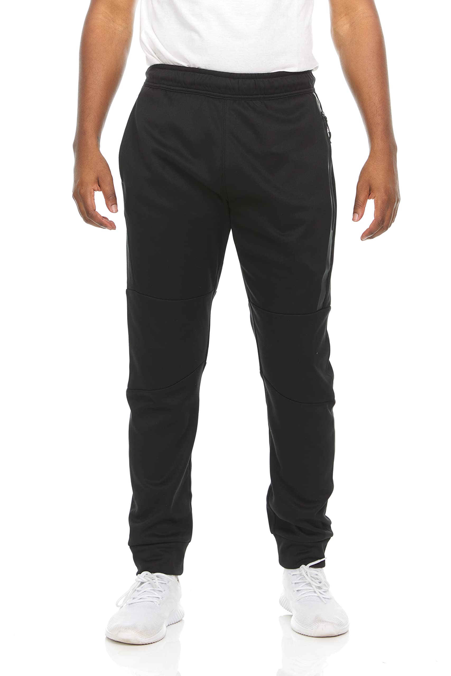 Spalding Mens Performance Fleece Jogger Pant, Black, XL