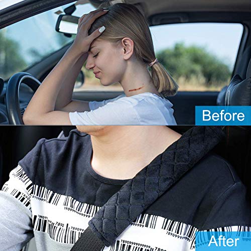 Onwon 5 Pcs Car Seat Belt Pads Universal Seat Belt Protector Soft Comfort Seat Belt Shoulder Strap Covers Harness Pads for Car and Bag Helps Protect Your Neck and Shoulder from The Seat Belt Rubbing