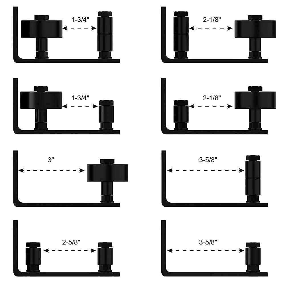 WINSOON 6.6FT Single Door Sliding Barn Door Hardware Kit with 1pc Barn Door Handle Set with 1pc Adjustable Floor Guide