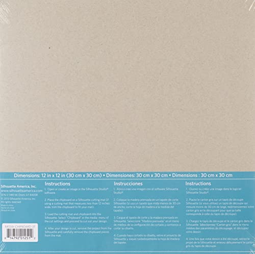 Silhouette America Chipboard, 12 by 12-Inch, 25/Pack