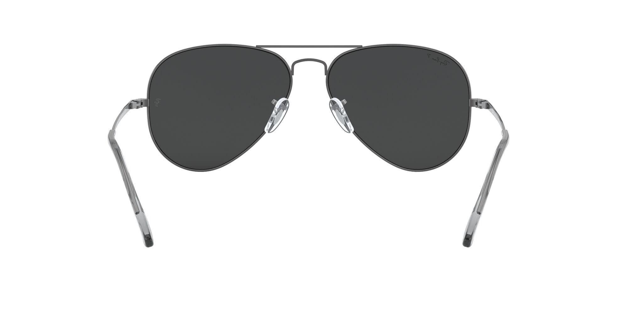 Ray-Ban RB3689 Aviator Metal II Sunglasses, Gunmetal/Polarized Black, 58 mm
