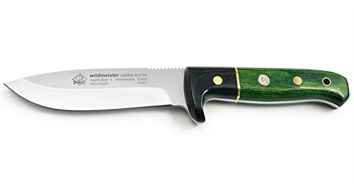 Puma IP Wildmeister Pakka Wood Handle Spanish Made Hunting Knife with Leather Sheath