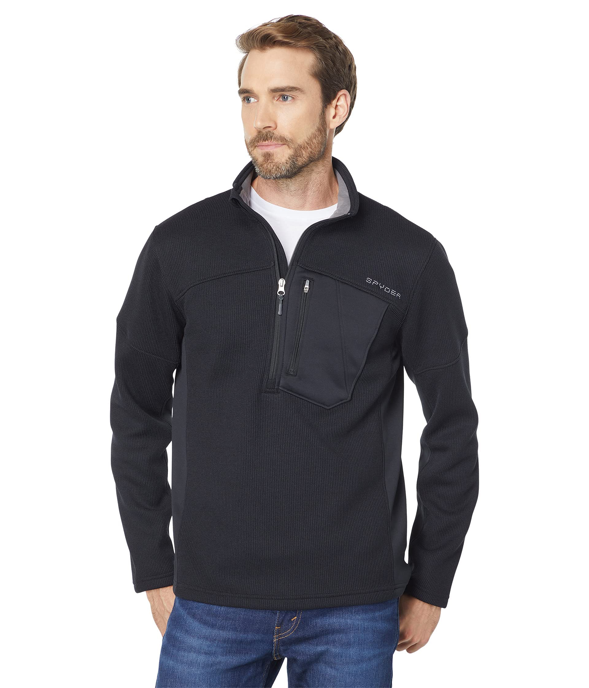 Spyder Men's Bandit Hybrid 1/2 Zip Mid Layer Jacket