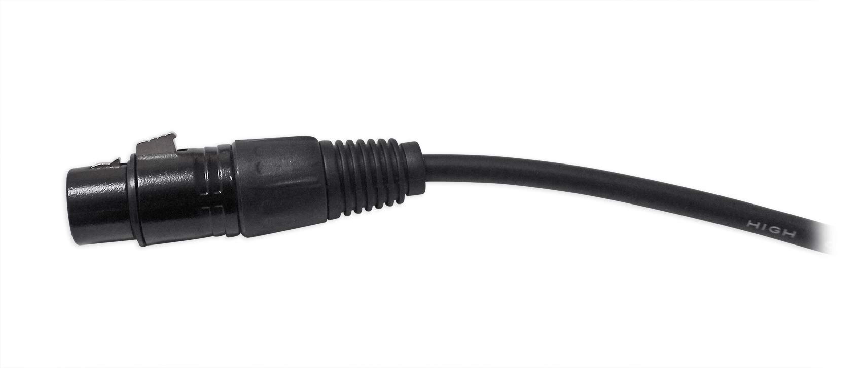 ROCKVILLE 10 Ft. Metal XLR Female to 1/8" TRS Cable-100% Copper (RXLR-AUX),Black