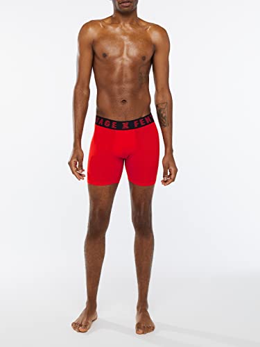 Savage X, Men's, Savage X Boxer Briefs, Front contour pouch, Cotton, Logo elastic waistband, Goji Berry Red, S