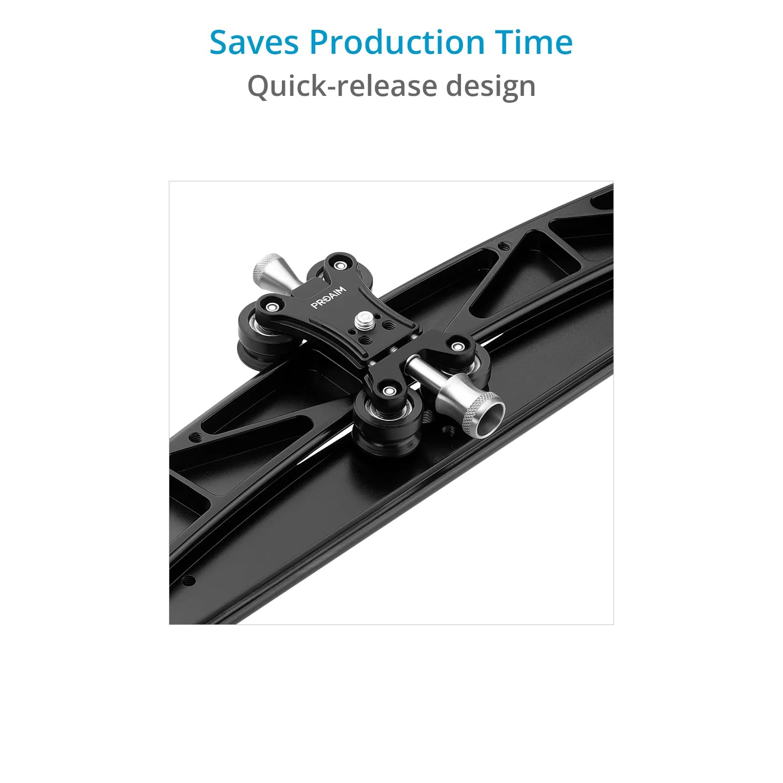 PROAIM Curve-N-Straight DSLR Video Camera & Camcorder Slider Dolly Smooth Track | Professional Camera Slider (2ft)