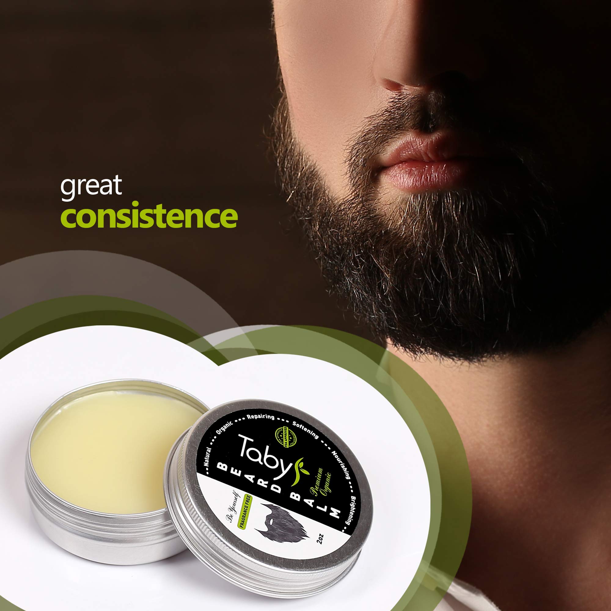 TABYS Beard Oil for Men (2 oz) & Beard balm with Argan & Jojoba Oils for Beard Growth