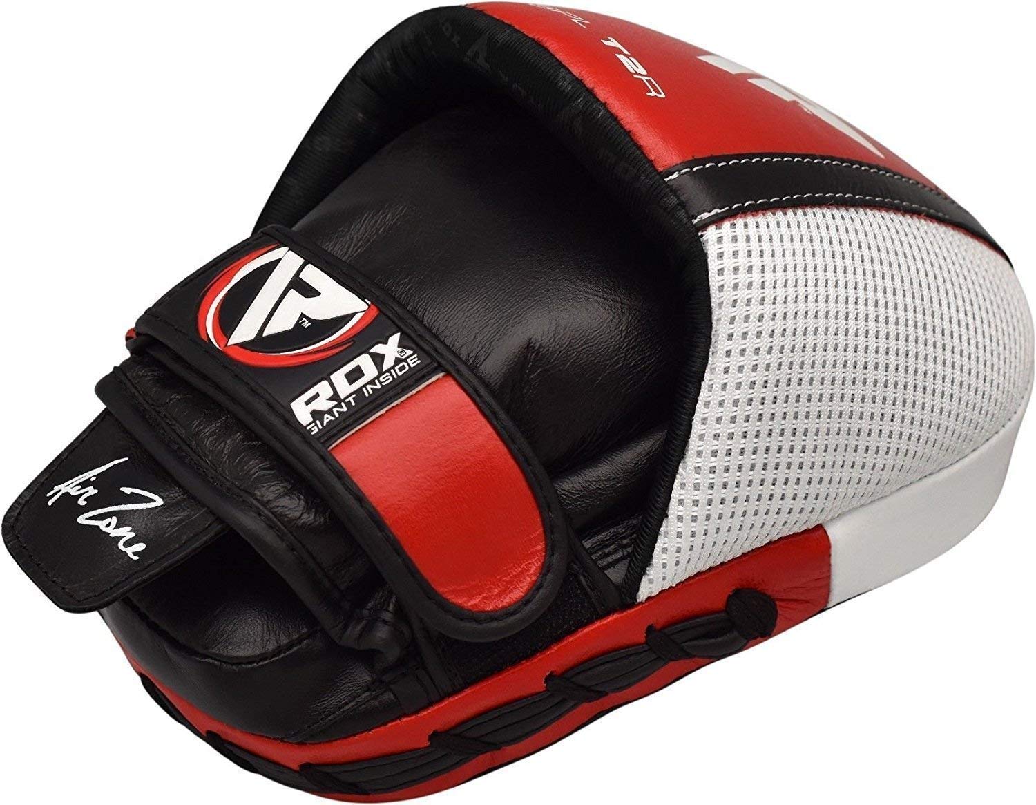 RDX Smartie Pads MMA Boxing Punch Target Focus Training Punching Mitts Hook & Jab Thai Strike Kick Shield, Standard, Red/Black