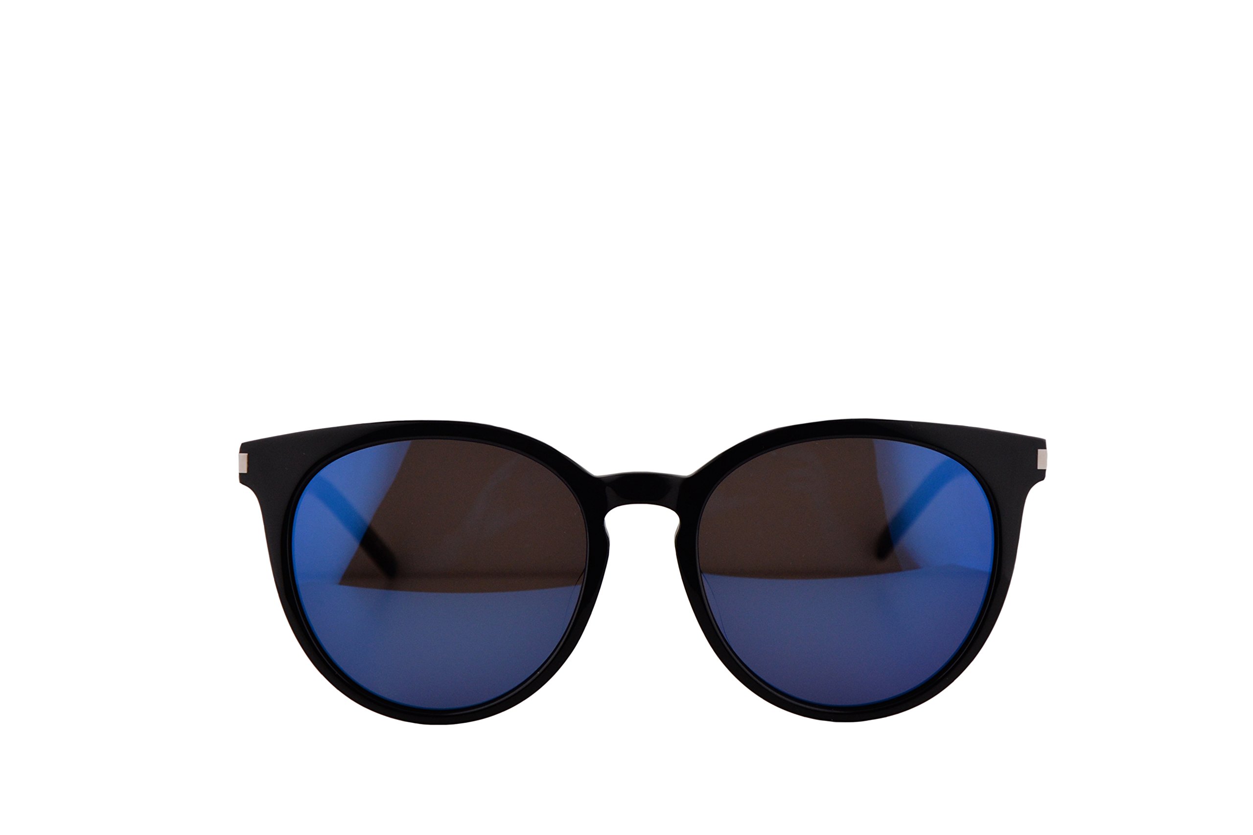 Saint Laurent Sunglasses SL 25/K Black Silver w/Blue Lens 55mm 001 SL25K SL 25K SL25/K