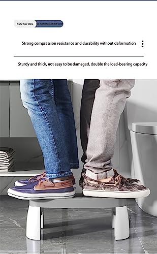 Toilet Potty Stool for Bathroom,7" Heavy Duty Plastic Portable Poop Foot Stool for Adults Everyone Footstool Squatting